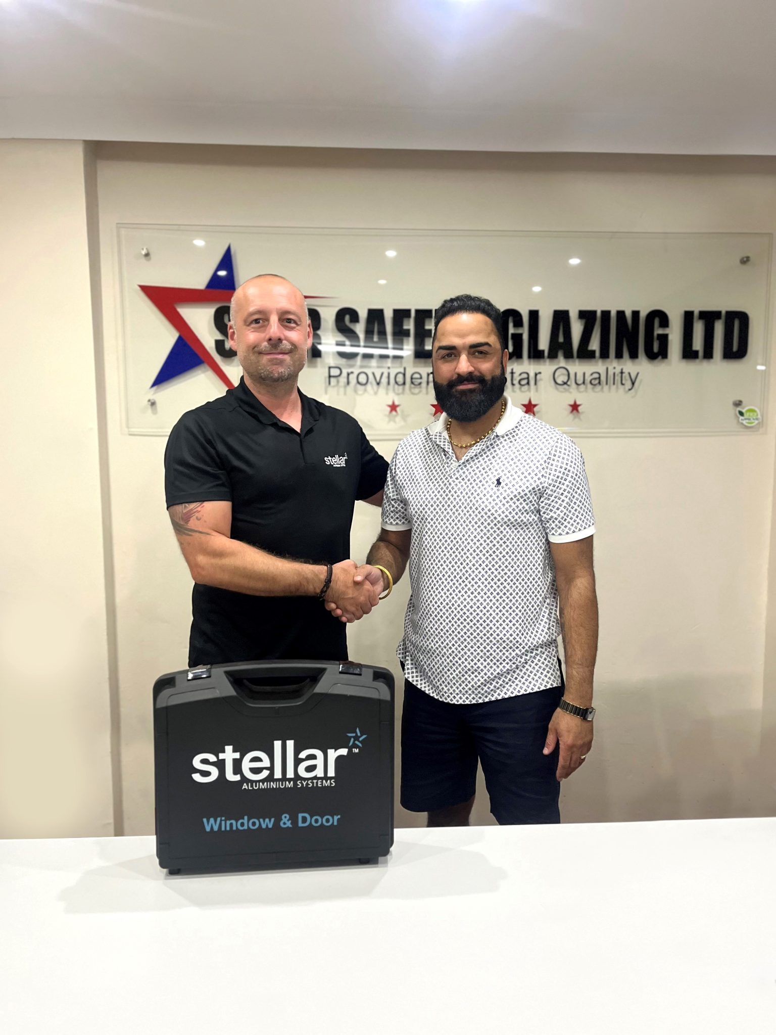 Star Safety Glazing signs with Stellar Aluminium | Pro Installer